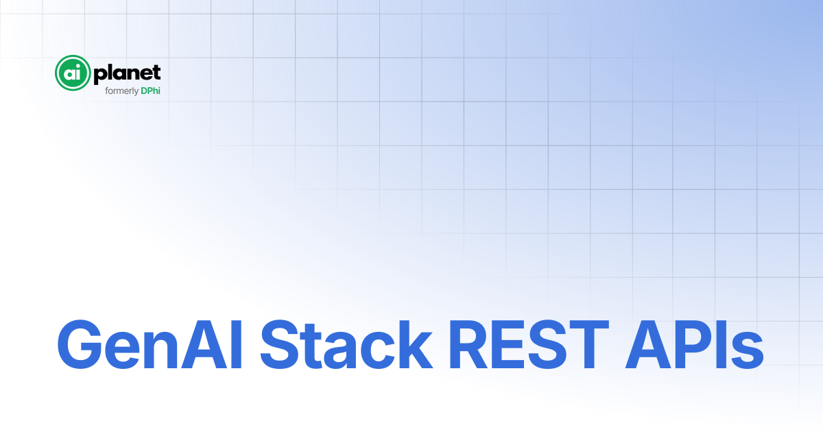 GenAI Stack REST APIs | GenAI Stack