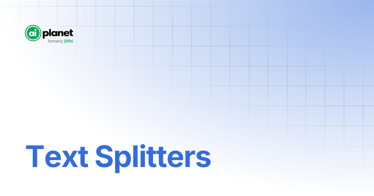 Text Splitters | GenAI Stack