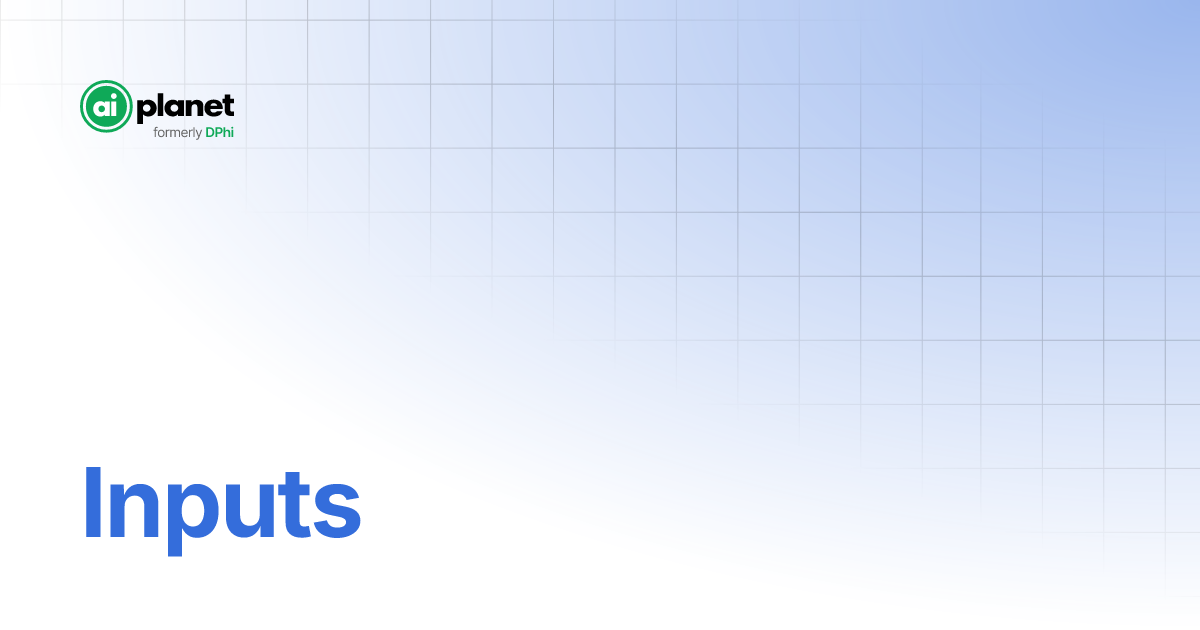 Inputs | GenAI Stack